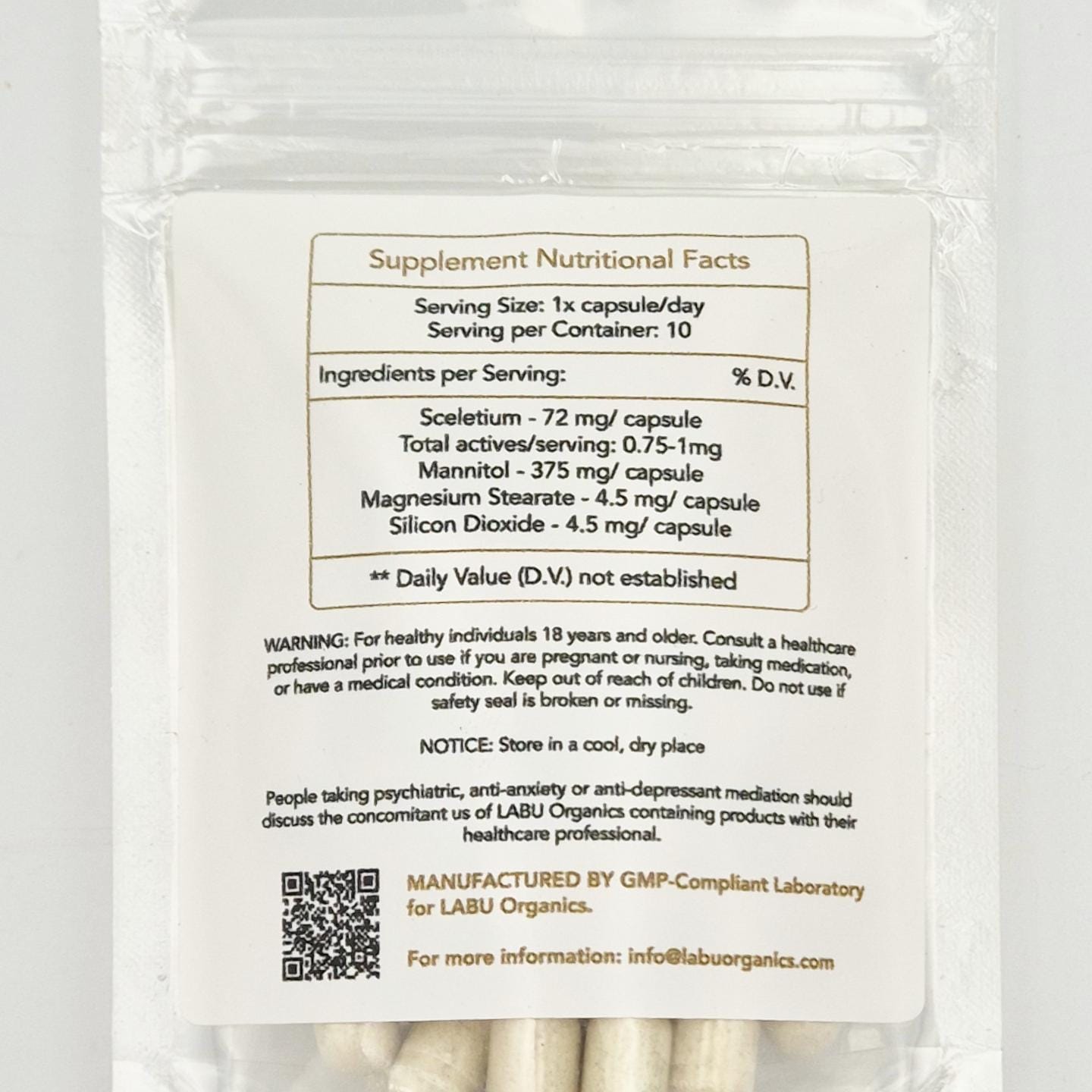 LABU Organics Sceletium 30 Capsules – GROW FOLK
